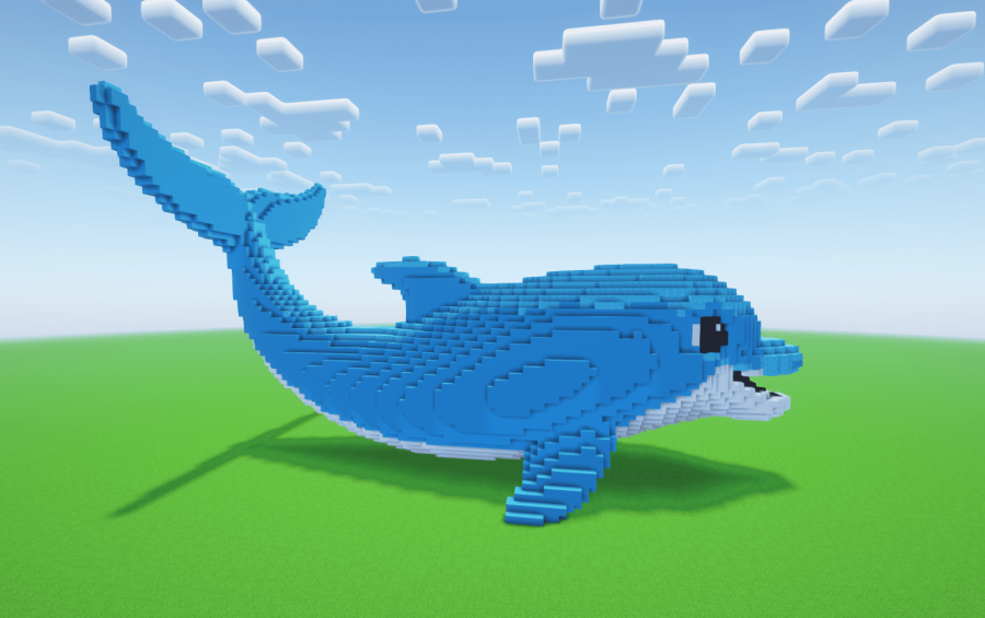 Minecraft Dolphin Statue, creation #27977