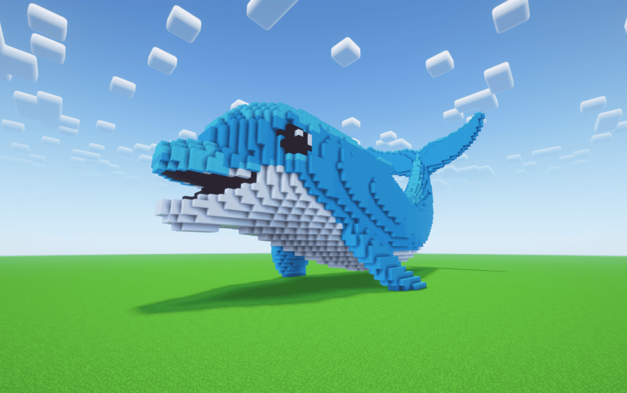 Minecraft Dolphin Statue, creation #27977