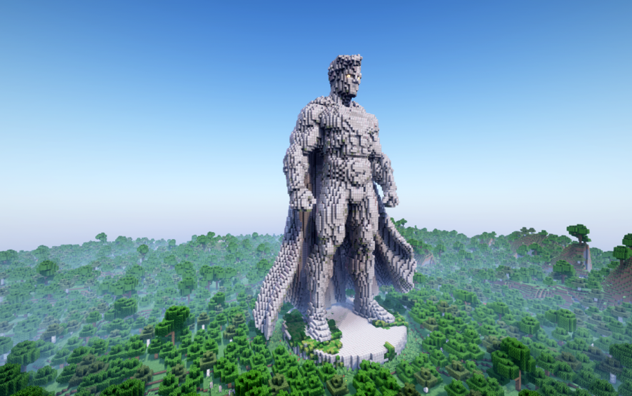 Minecraft Superman Statue V02, creation #27990