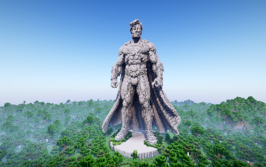 Minecraft Superman Statue V02, creation #27990
