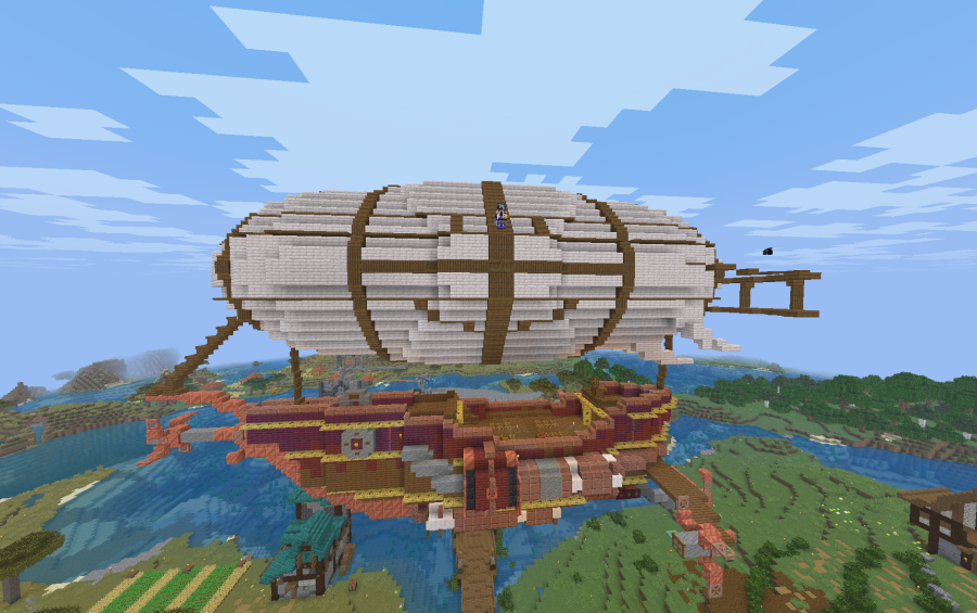 AirShip | Easy to build in survival | Minecraft Flying Machine #28070