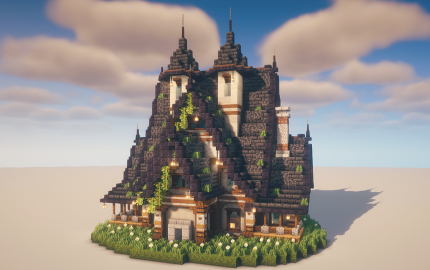 🏰 Tall Medieval House – Steep Roof Survival Base, creation #28075