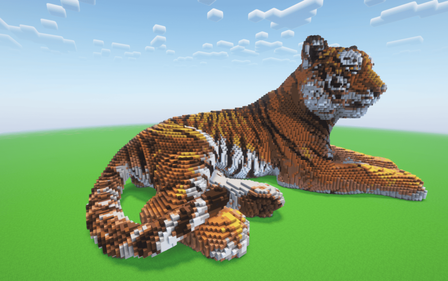 Minecraft Tiger Statue, creation #28096