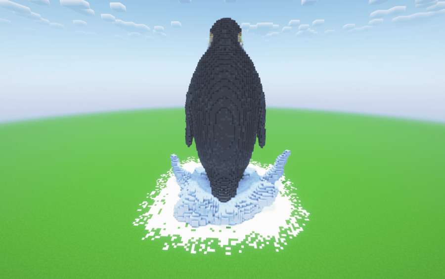 Minecraft Penguin Statue, creation #28112