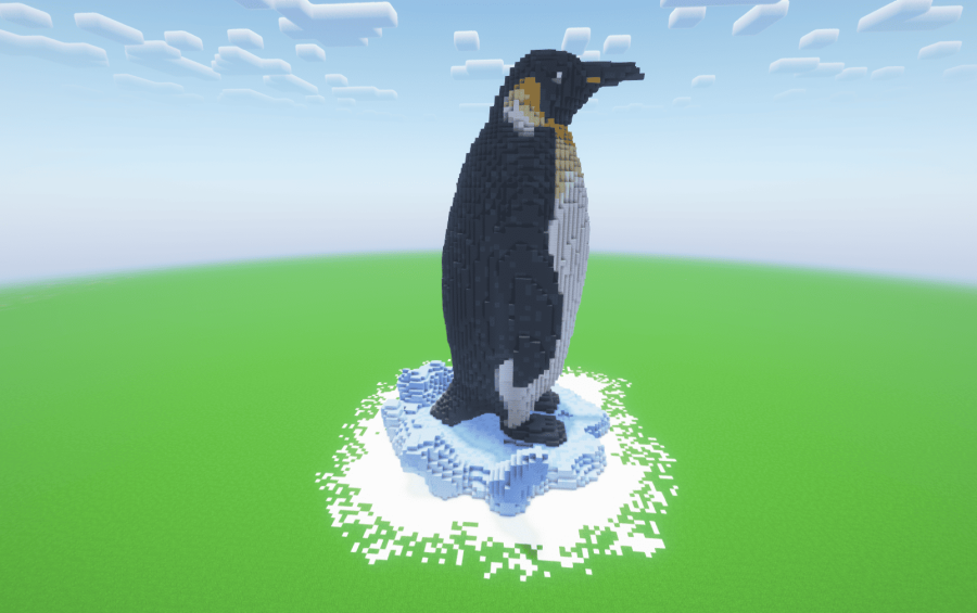 Minecraft Penguin Statue, creation #28112