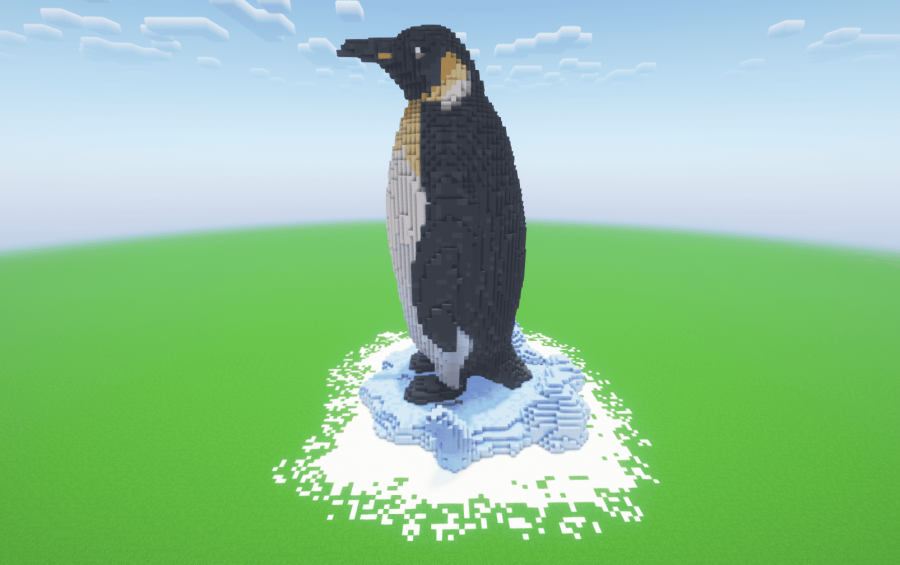 Minecraft Penguin Statue, creation #28112