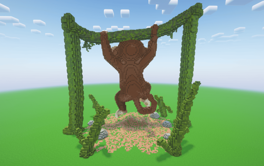 Minecraft Swinging Monkey Statue, creation #28114