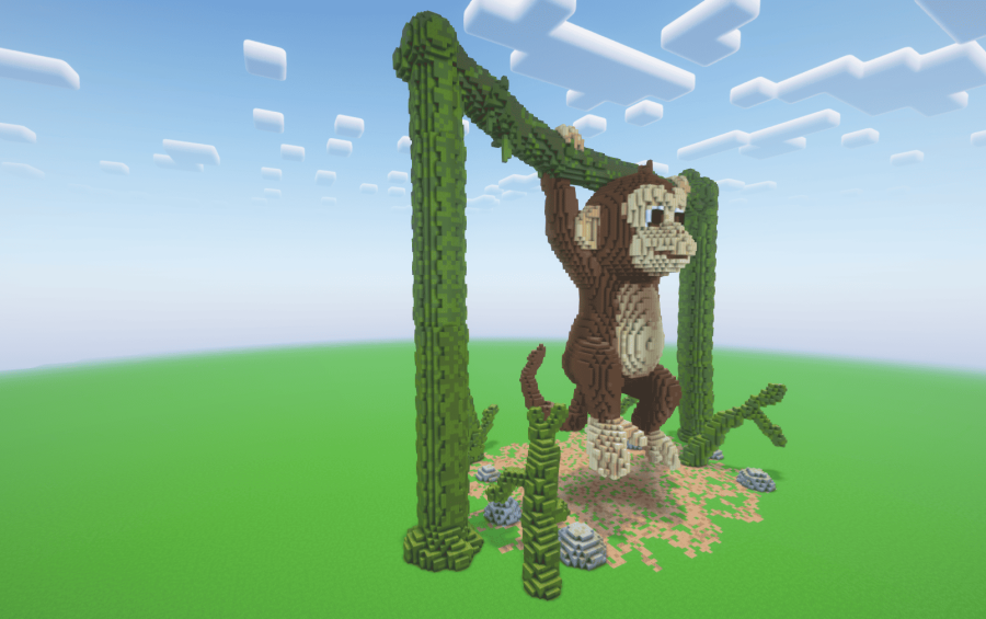 Minecraft Swinging Monkey Statue, creation #28114