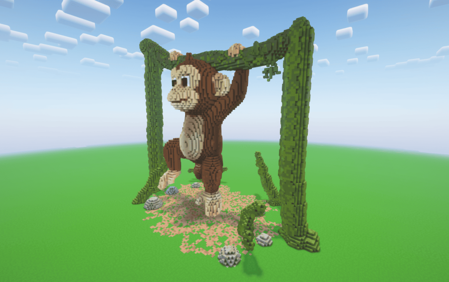 Minecraft Swinging Monkey Statue, creation #28114