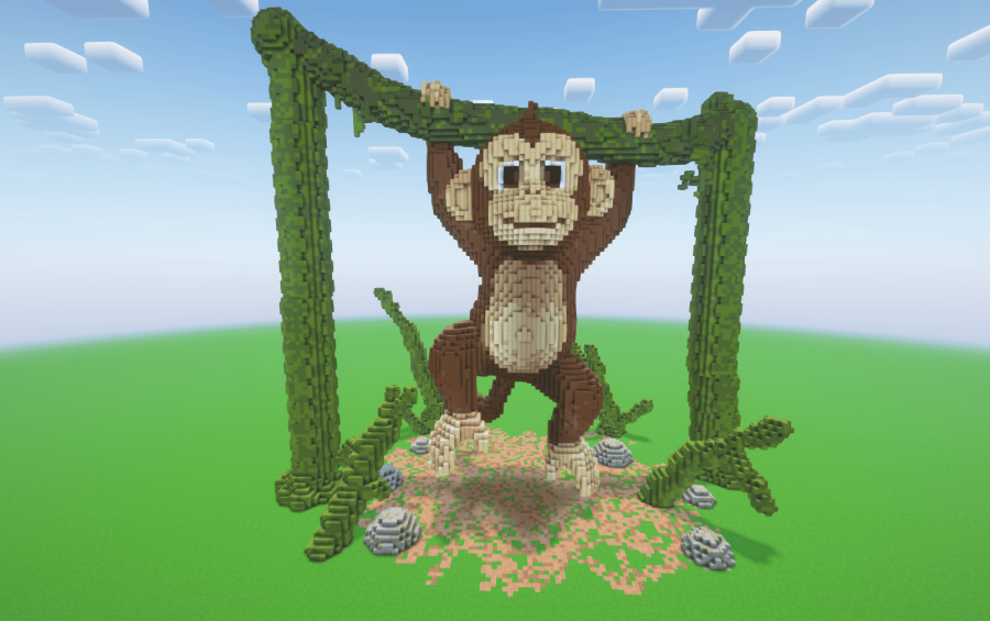 Minecraft Swinging Monkey Statue | Minecraft Miscellaneous Build #28114