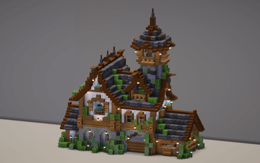 Mossy Hearth | Minecraft House and Shop #28119