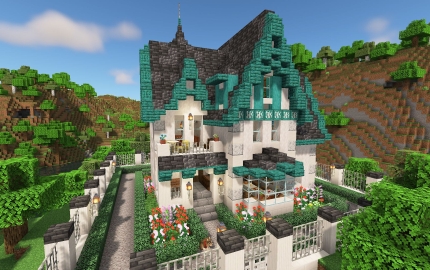 Timber-framed Villa - (Java/Bedrock + Schematic), creation #28157