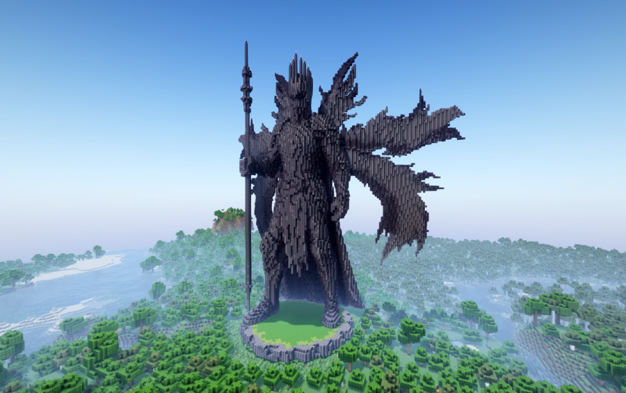 Minecraft Sauron |Concept-Lord of the Rings| Statue Free (Schematic and ...