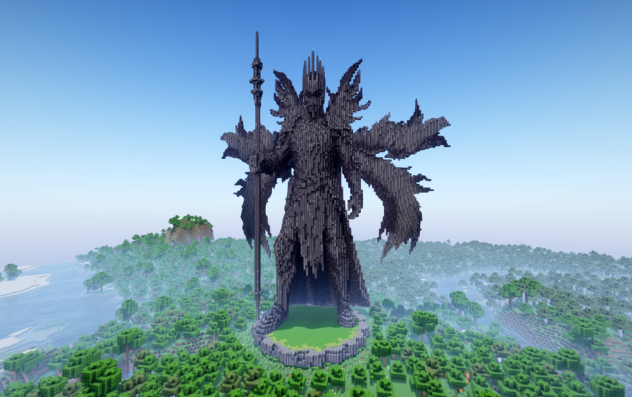 Minecraft Sauron |Concept-Lord of the Rings| Statue Free (Schematic and ...