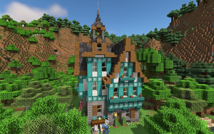 Half-Timbered Cottage - (Java/Bedrock + Schematic), creation #28348