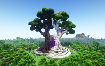 Minecraft Tree |Shadow| Nether Portal Statue V11 Free (Schematic and ...