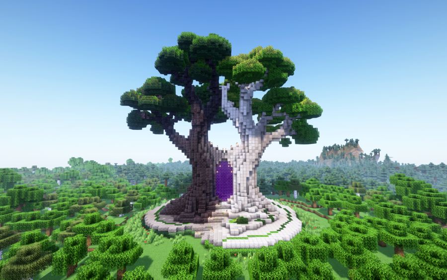 Minecraft Tree |Shadow| Nether Portal Statue V11 Free (Schematic and ...