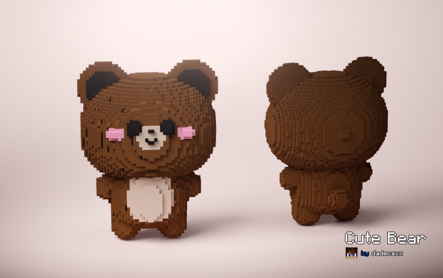 （Free Download）Cute Bear | Minecraft Miscellaneous Build #28531