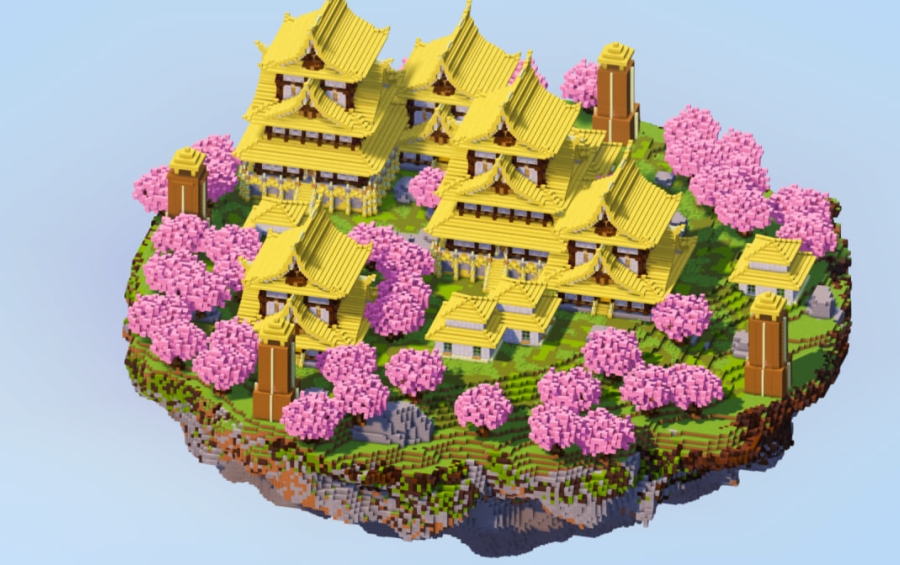 Japanese Floating Island Bamboo Version | Minecraft Island #29832