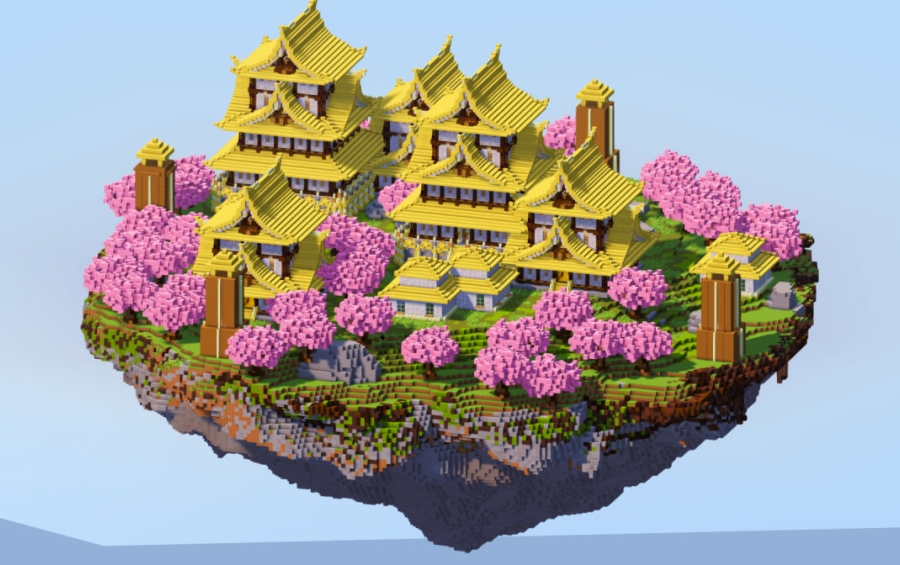 Japanese Floating Island Bamboo Version | Minecraft Island #29832