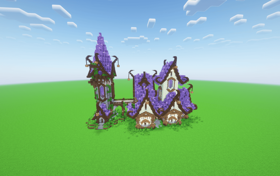 Minecraft Amethyst Fantasy House | Minecraft House and Shop #30070