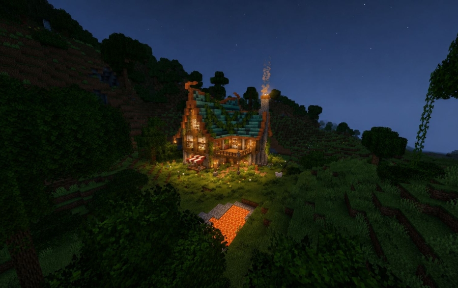 🏡 Enchanted Valley Cottage 🏡 | Minecraft House and Shop #30110