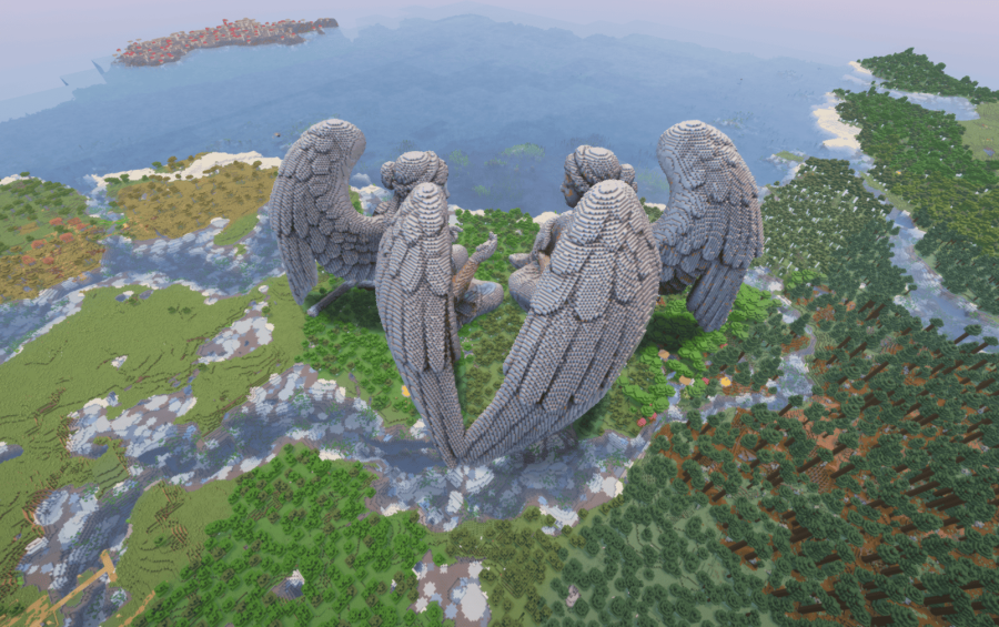 FREE Two Angel Download | Minecraft Statue and Sculpture #30252