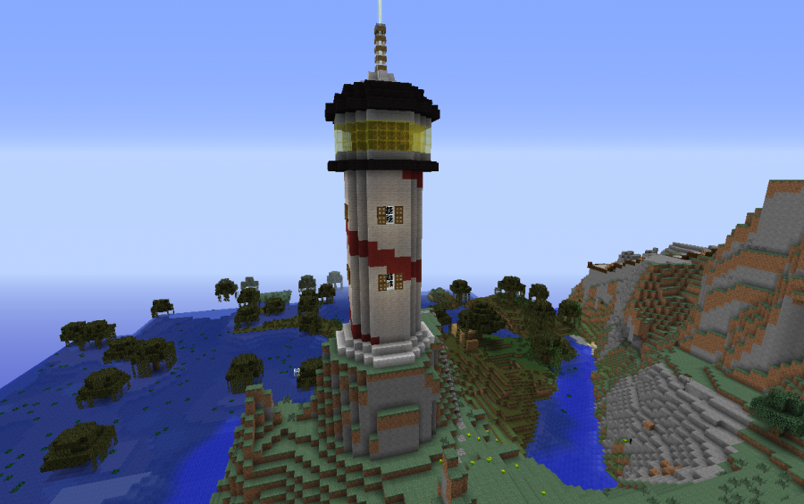 LightHouse (working) | Minecraft Redstone Build #3411