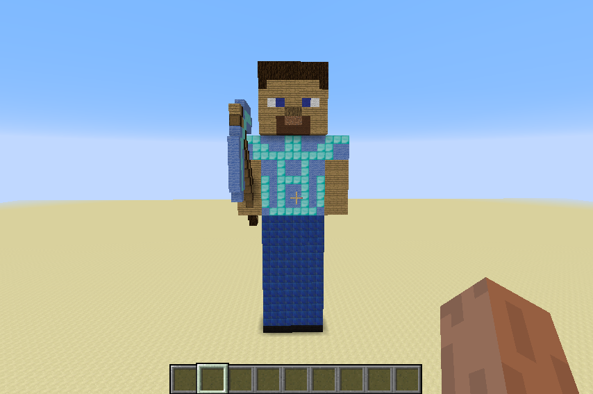 steve with pickaxe | Minecraft Pixel Art #3988