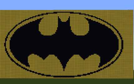 Batman Logo | Minecraft Pixel Art #5076
