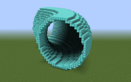 Diamond Torus(donut) Segment | Minecraft Miscellaneous Build #5132