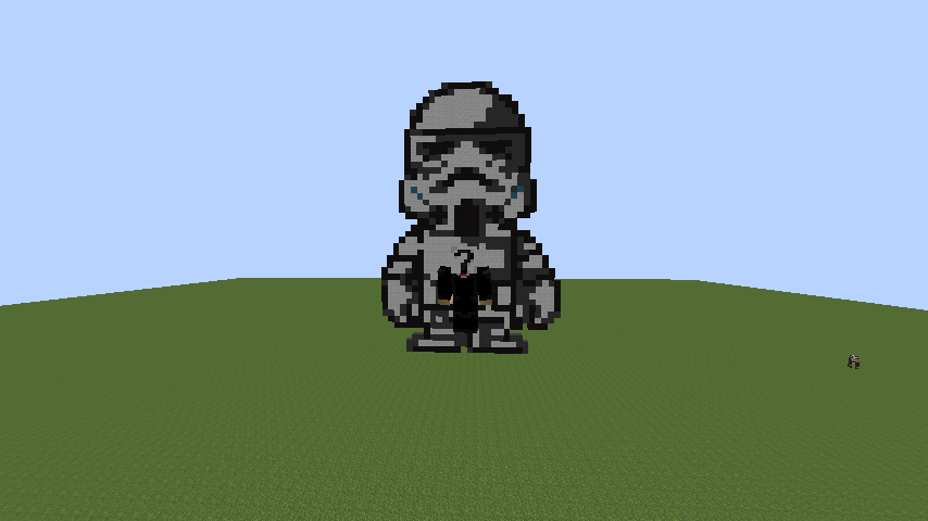 stormtrooper pixel art | Minecraft Pixel Art #5341