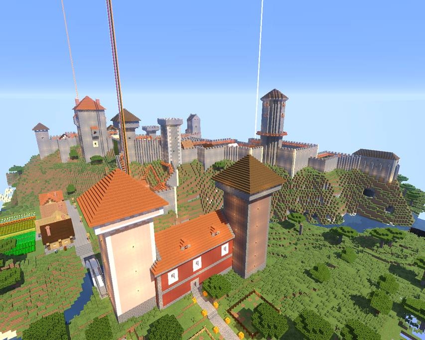 My crazy village. | Minecraft Town #6982