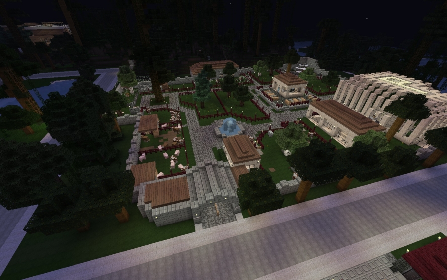 Zoo with aquarium and tropic house | Minecraft Miscellaneous Build #7330
