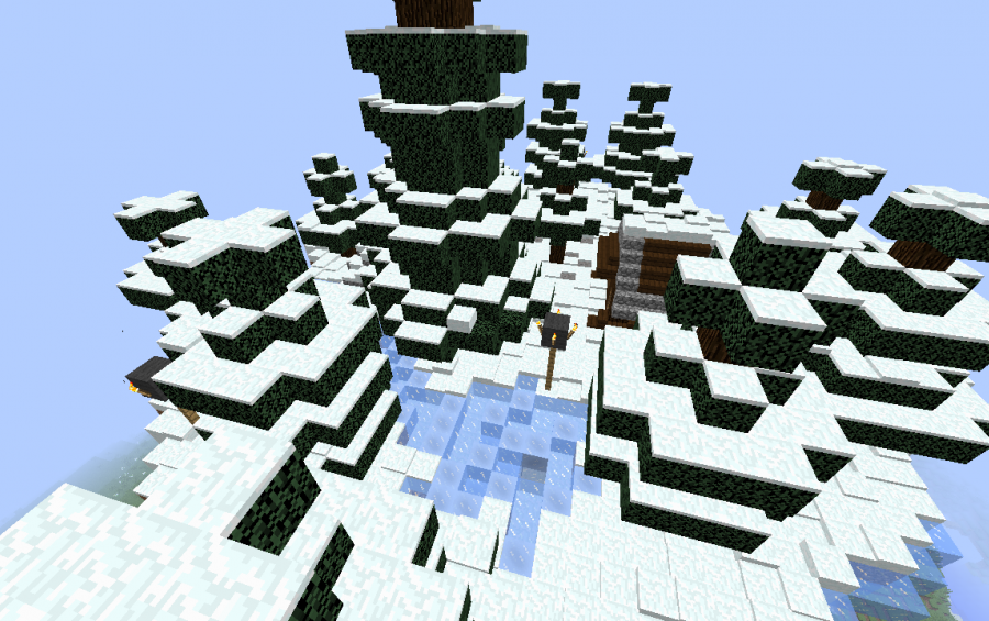Snow sky island. | Minecraft Floating Island #7660