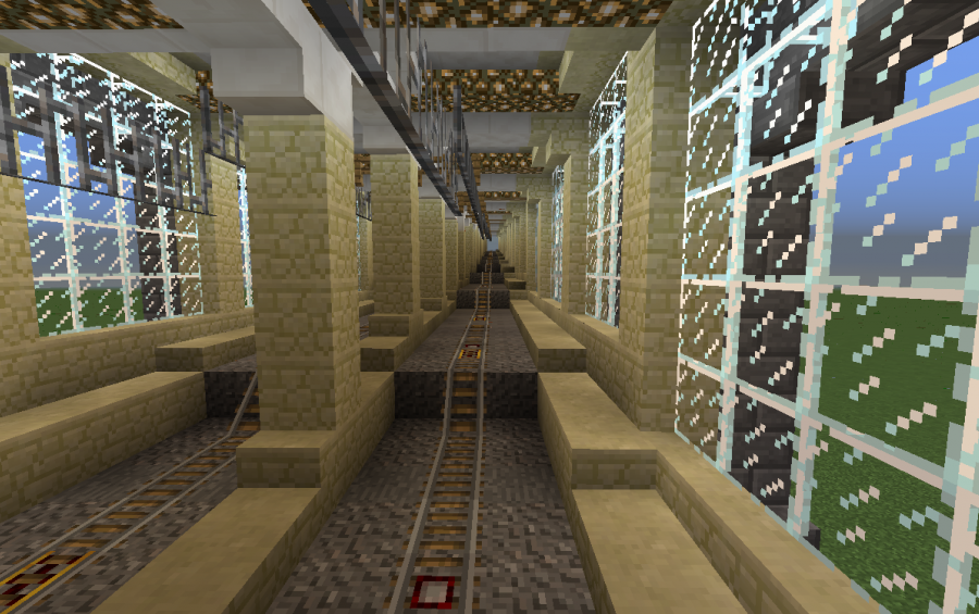 Fancy Elevated Rail Tunnel | Minecraft Miscellaneous Build #8468