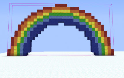 Rainbow pixel art (simple) | Minecraft Pixel Art #8650